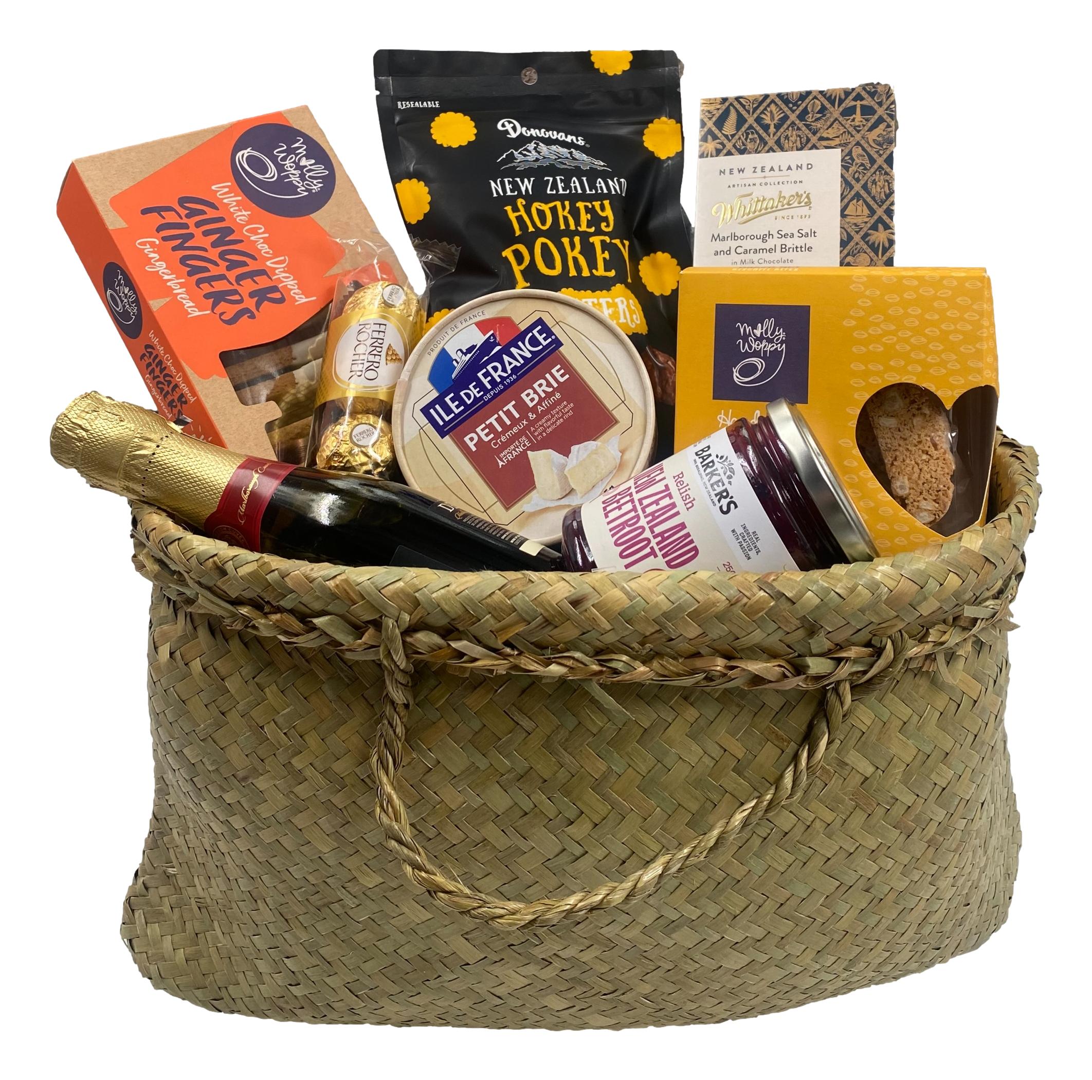 Bubbles and Cheese Gift Box New Zealand | Gift Baskets - Basket ...